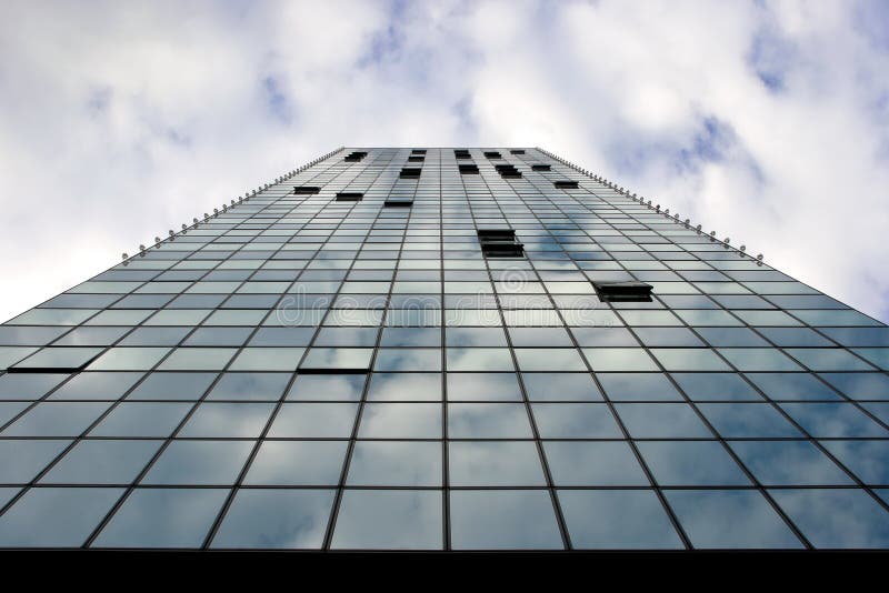 Windows of High-rise Buildings Stock Image - Image of clouds, large ...