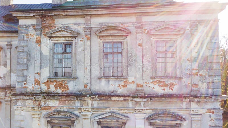 Windows in a Historic Stone Building Stock Image - Image of town, city ...
