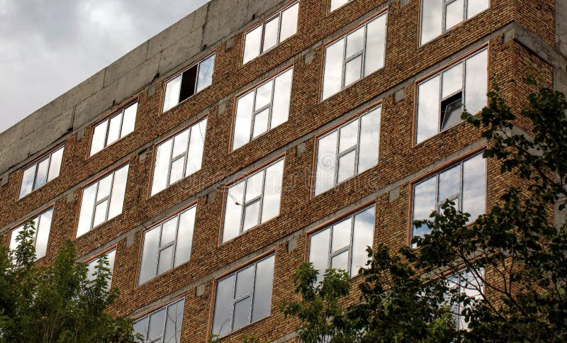 The windows of the house. stock photo. Image of construction - 74597430
