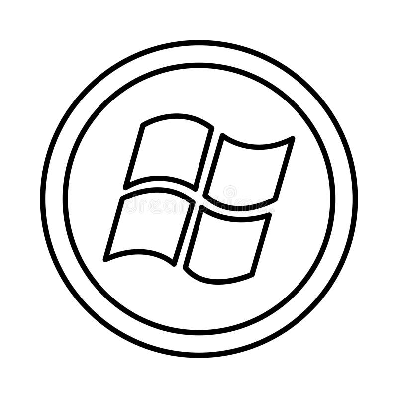 3D windows icon stock illustration. Illustration of button - 13009149