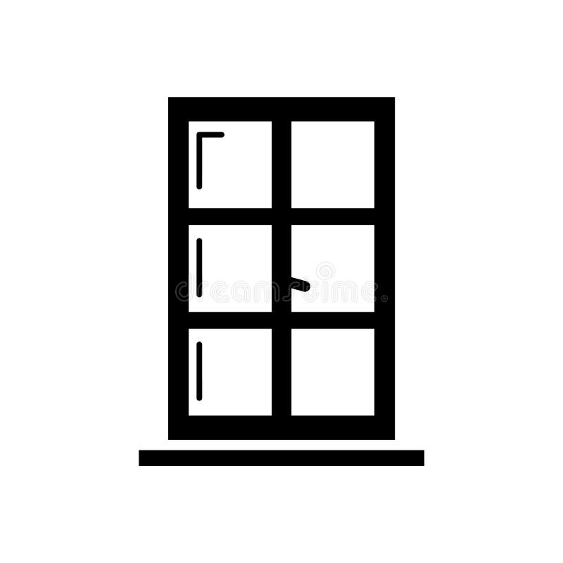 Windows Icon, Glyph Style. Architecture Elements Stock Vector ...