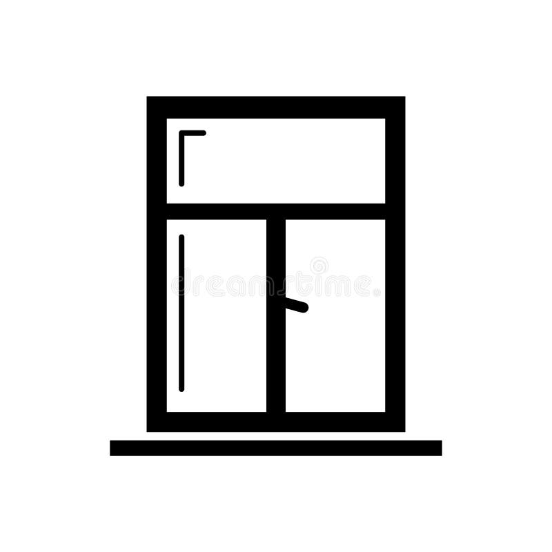 Windows Icon, Glyph Style. Round Window Frames Stock Vector ...