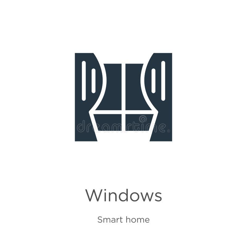 Windows Icon Vector. Trendy Flat Windows Icon from Smart Home ...