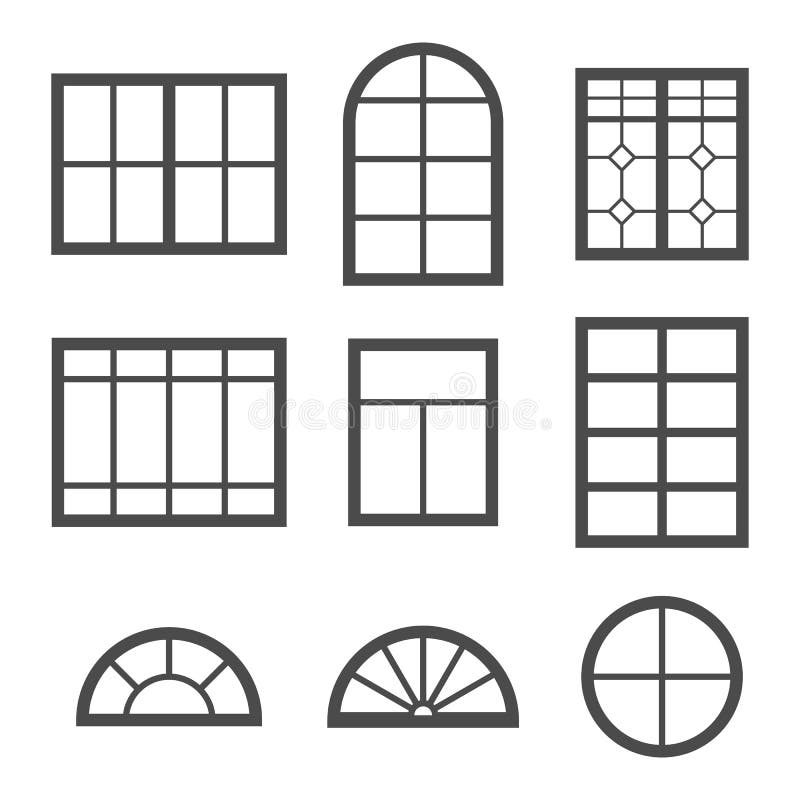 Windows icons stock illustration. Illustration of architectural - 98601637