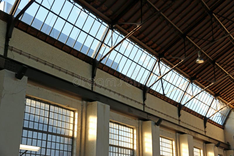 Windows in an Industrial Building Stock Photo - Image of building ...