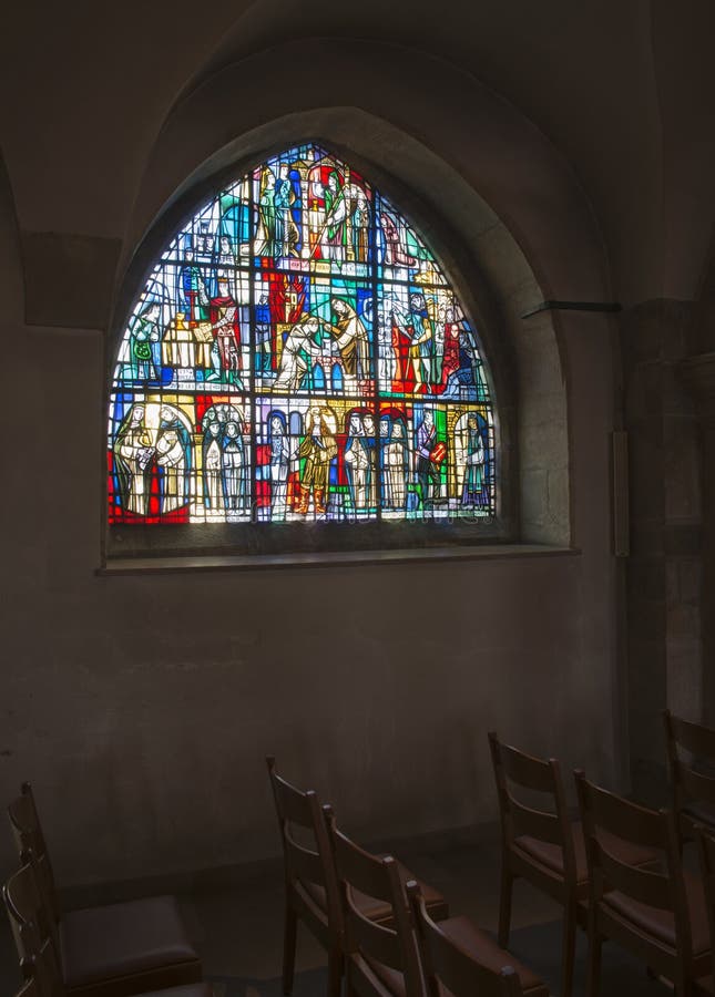 Windows from inside church editorial image. Image of cross - 33697000