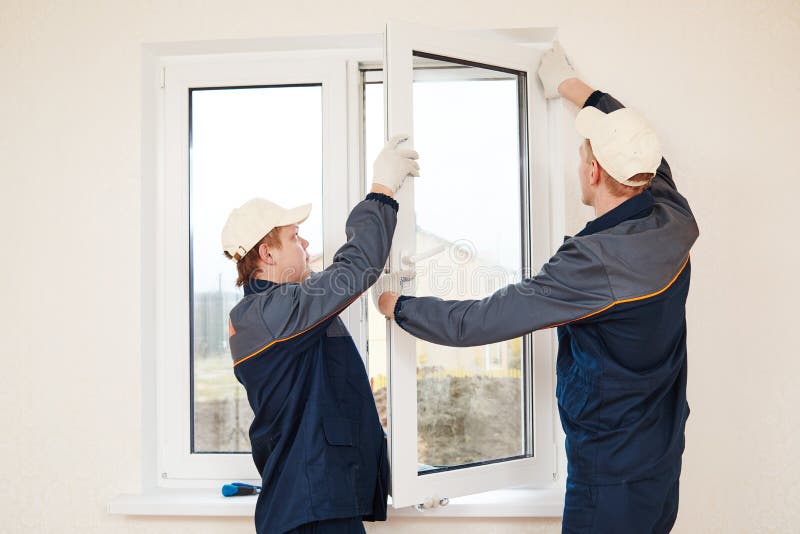 Windows Installation Worker Stock Image - Image of indoors, labor: 70057563