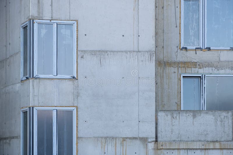Windows Installing Building Work on the Construction Site in Europe ...