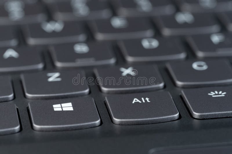Windows keyboard button editorial stock photo. Image of closeup - 248807833
