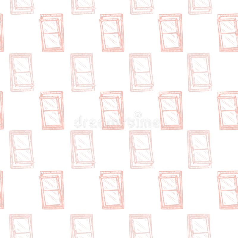 Windows Lean Forward Engraved Seamless Pattern. Retro Frame Glass ...