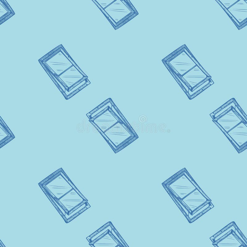 Windows Lean Forward Engraved Seamless Pattern. Retro Frame Glass ...