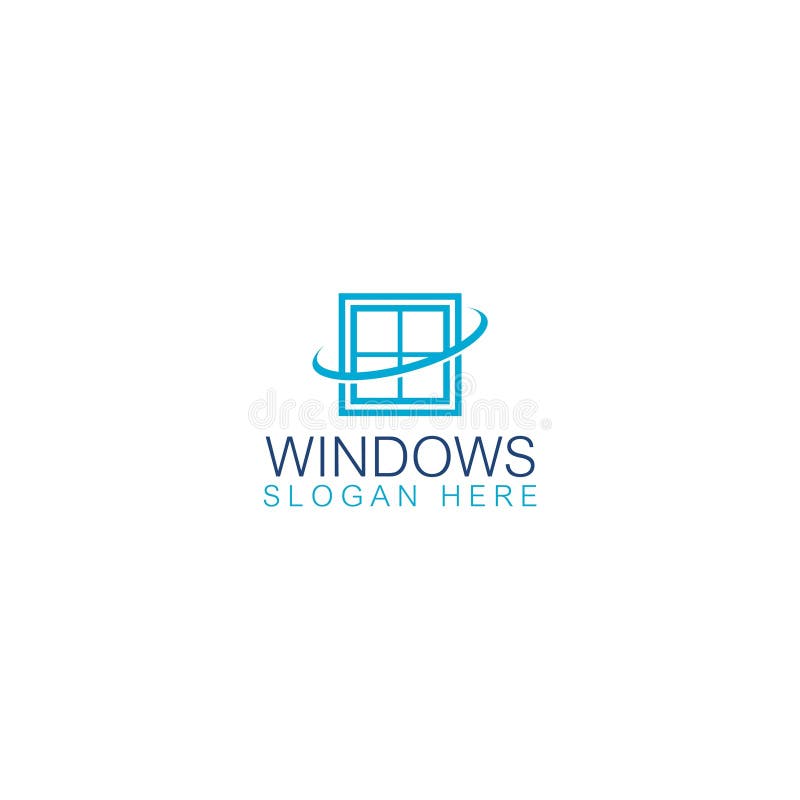 Windows Logo Design Template with Shadow Stock Vector - Illustration of ...