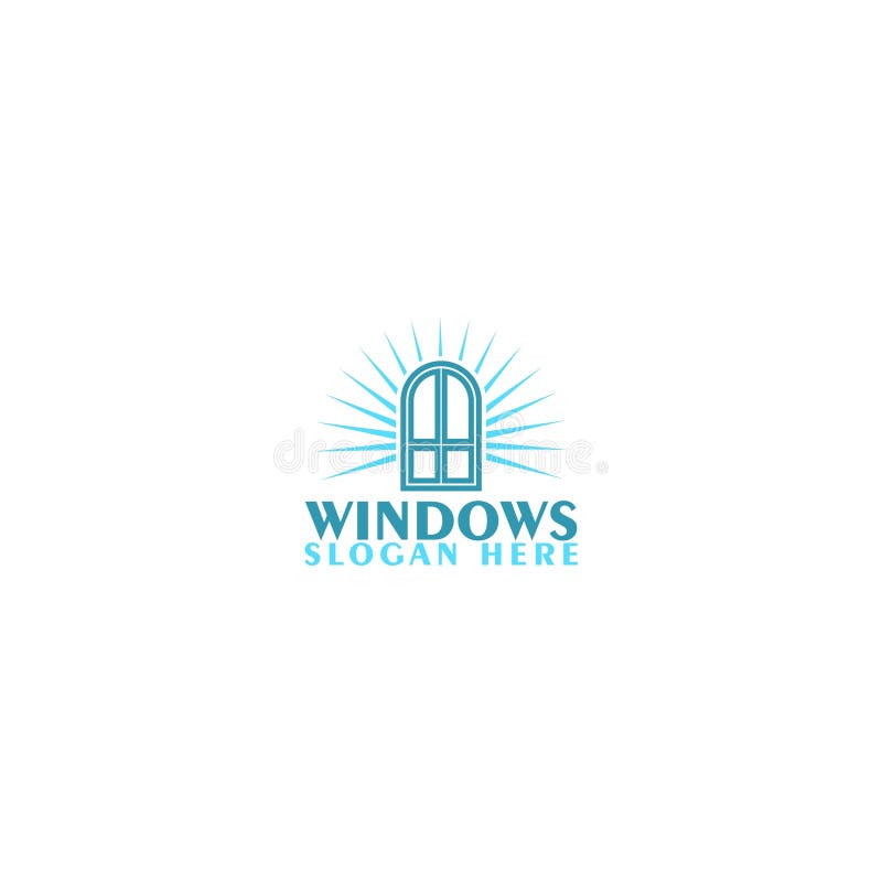 Windows Logo Design Template with Shadow Stock Vector - Illustration of ...