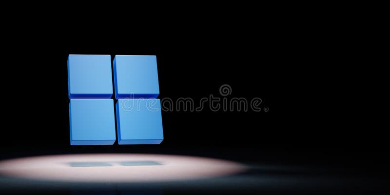 Windows Logo Spotlighted on Black Background Editorial Photo ...