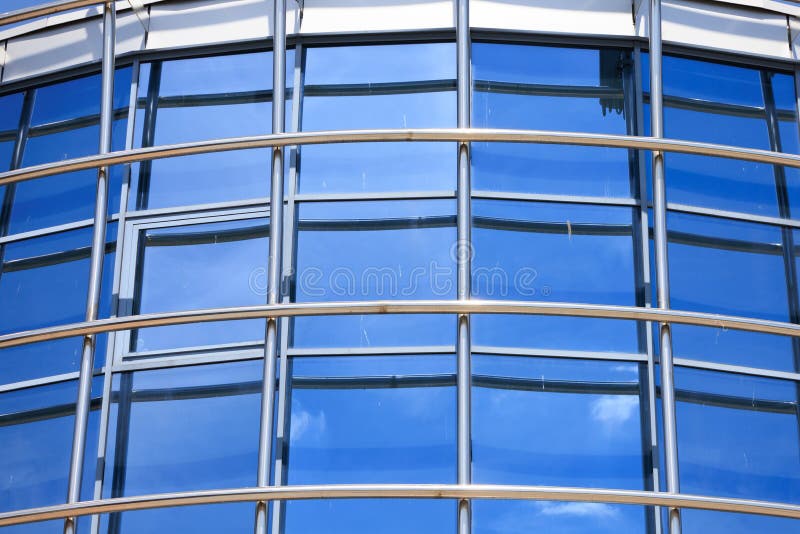 Windows and Metal Structure on the Wall of Modern Buildings of Business ...