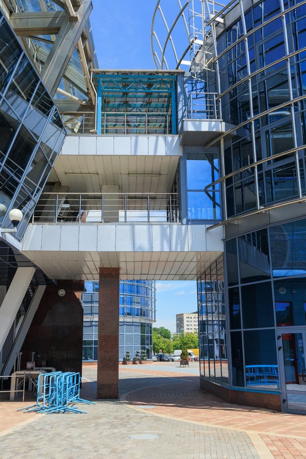 Windows and Metal Structure on the Wall of Modern Buildings of Business ...