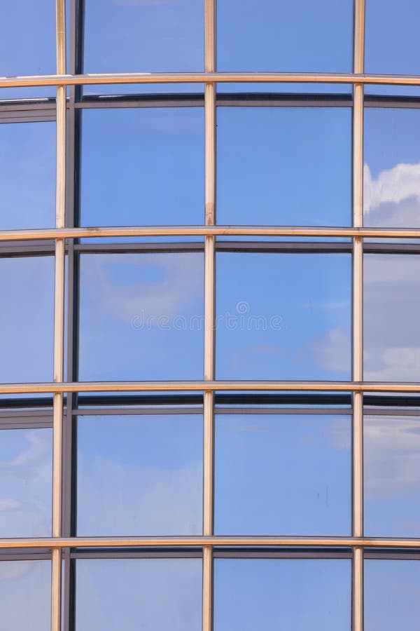Windows and Metal Structure on the Wall of Modern Buildings of Business ...