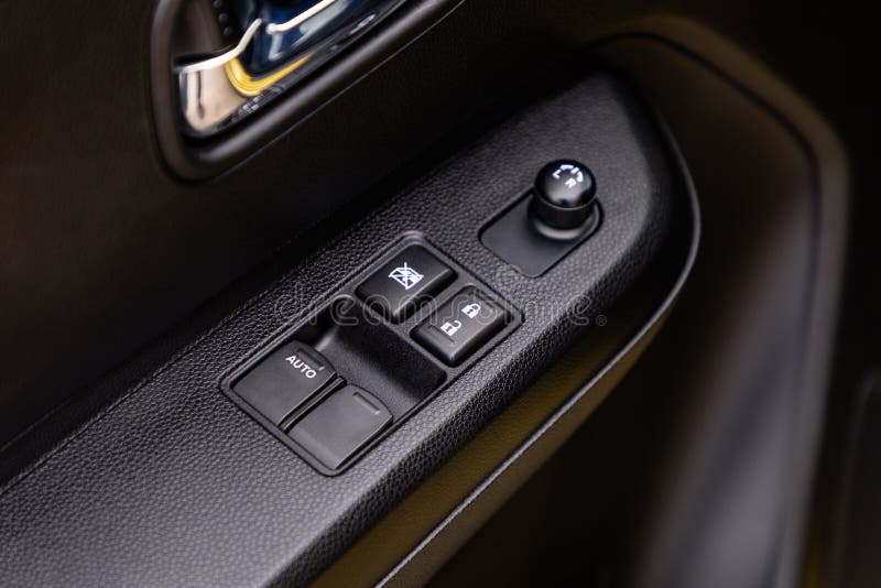 Windows and Mirror Controller in a Car Stock Photo - Image of lock ...