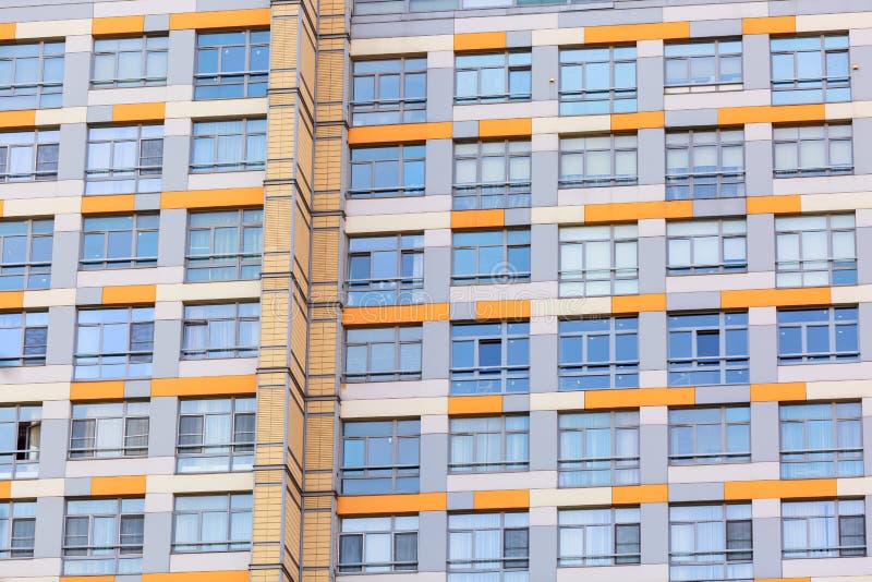 Windows of the Modern Apartment Building. Architecture Background or ...