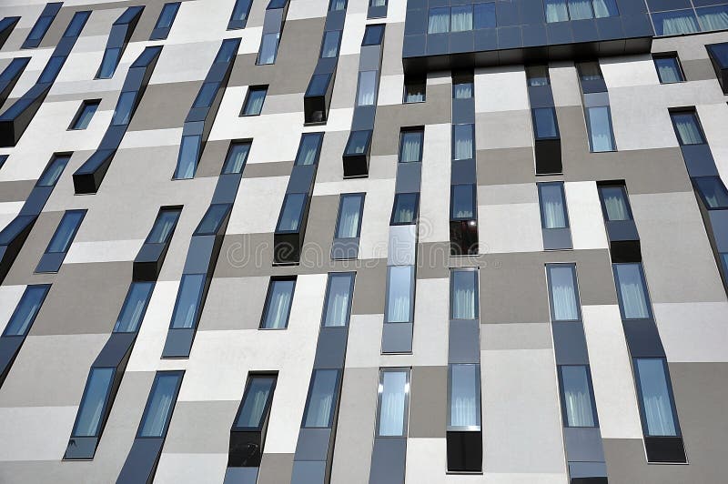 Windows on modern hotel stock image. Image of window - 50609505