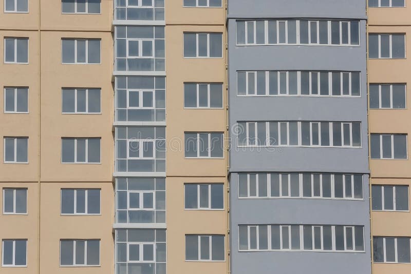 Windows of a Multi-storey Building. Stock Photo - Image of architecture ...