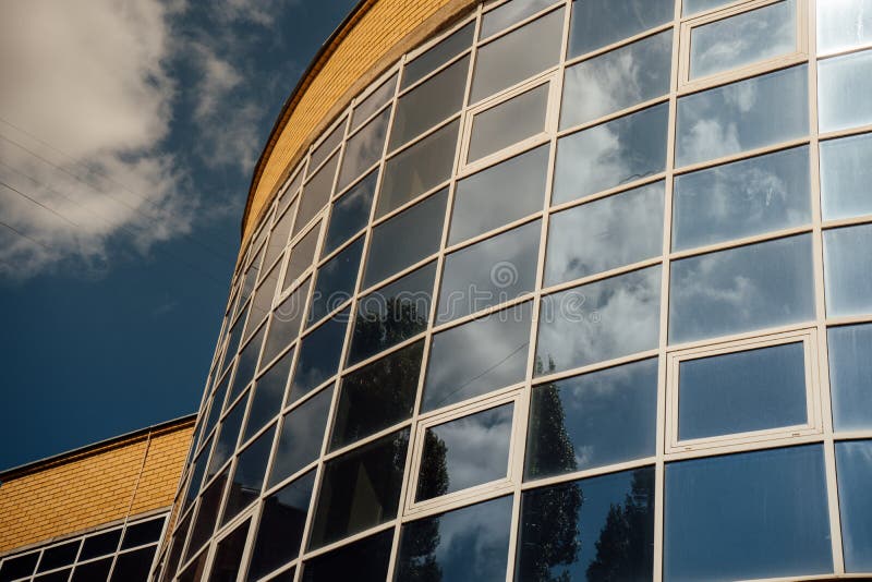 Windows of Modern Office Building. Modern Architecture Bank Financial ...
