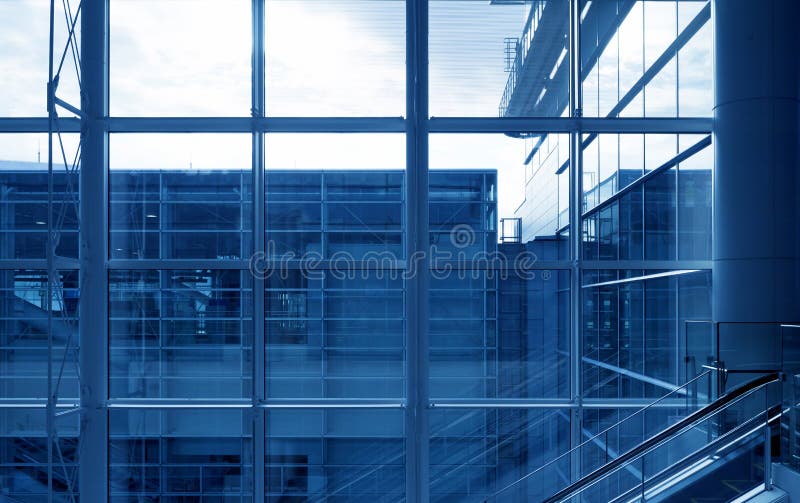 Windows in Morden Office Building Stock Image - Image of light ...