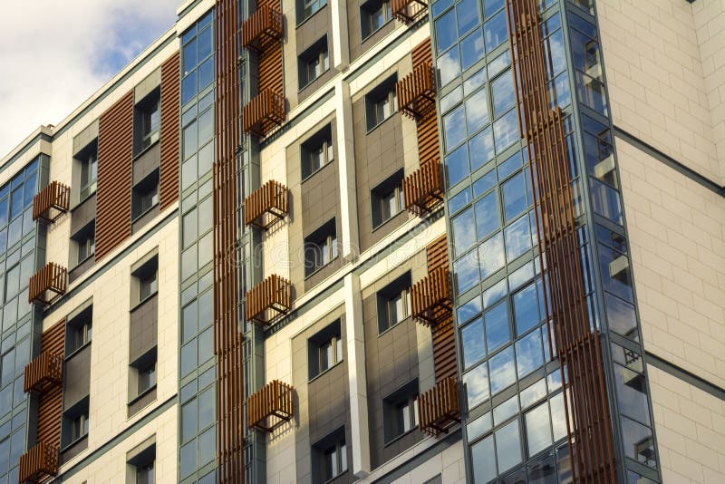Windows of a New Residential Building Stock Photo - Image of window ...