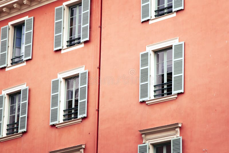 Windows of Nice stock photo. Image of france, building - 25647276