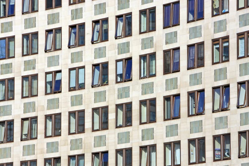 Windows in Office block stock photo. Image of british - 9353940