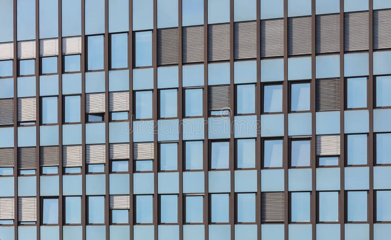 Windows of an Office Building Stock Image - Image of facade, background ...