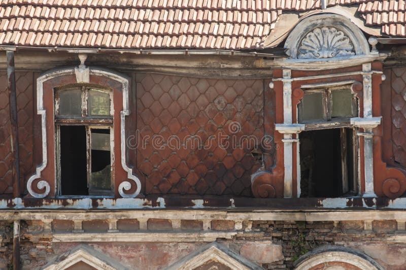 Windows of old building stock photo. Image of windows - 61126274