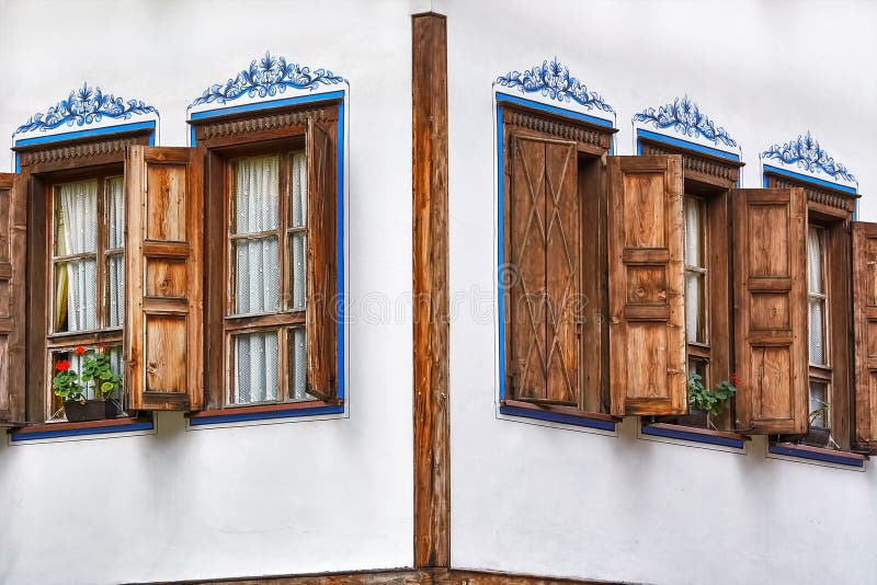Windows of an Old House stock image. Image of residence - 104954747