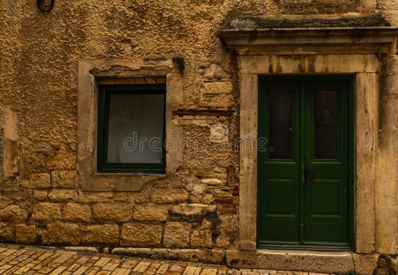 Windows in an Old Medieval Prison Building Stock Image - Image of place ...