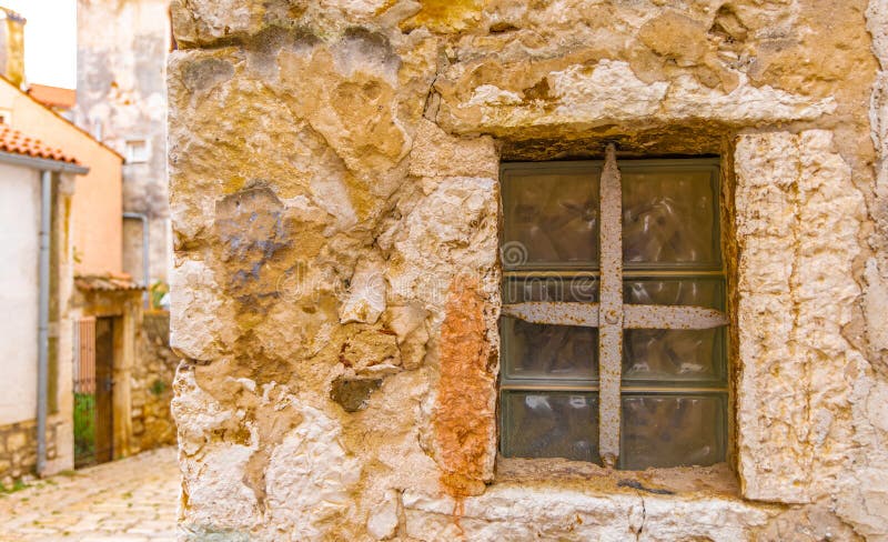 Windows in an Old Medieval Prison Building Stock Image - Image of ...