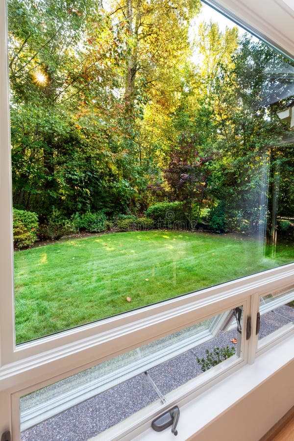 Windows Open To Fall Breezes Stock Photo - Image of fall, reflection ...
