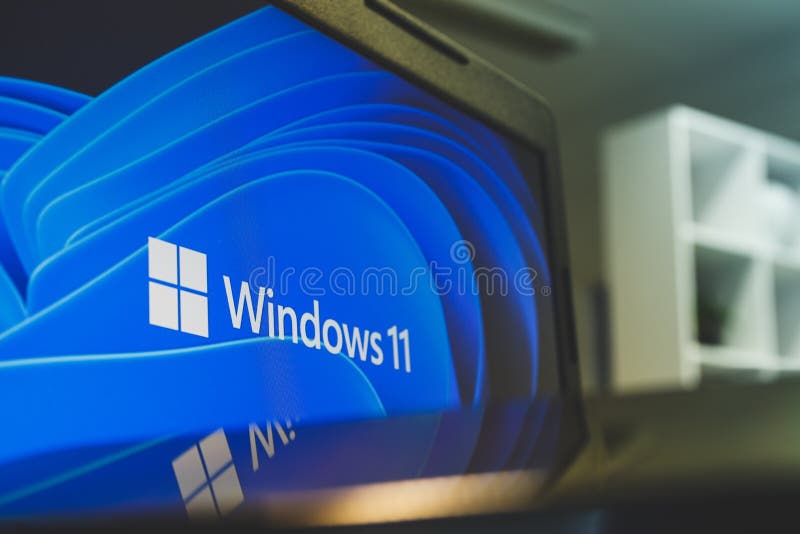 Windows 11 Operating System on PC Screen. Windows 11 is the Latest ...