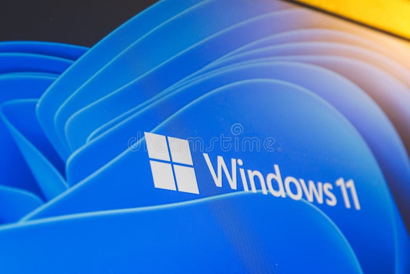 Windows 11 Operating System on PC Screen. Windows 11 is the Latest ...