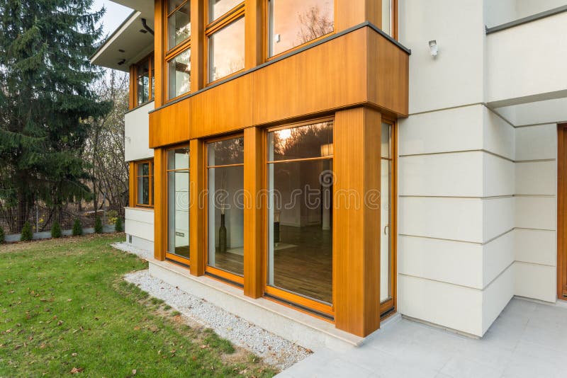 Windows Overlooking the Garden Stock Photo - Image of light, outdoor ...
