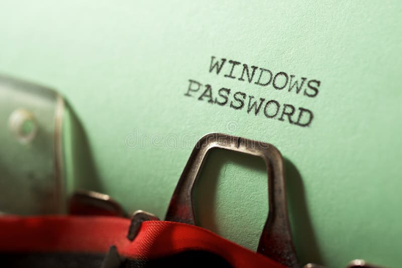 Windows password concept stock image. Image of lettering - 189526405