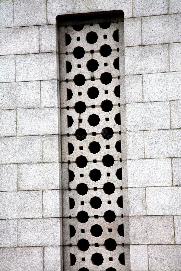 Rectangle Recessed Pattern Wall with an Unusual Shaped Bricks Stock ...