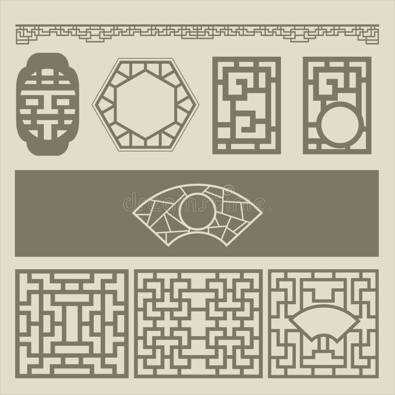 Chinese Windows stock illustration. Illustration of china - 8196687