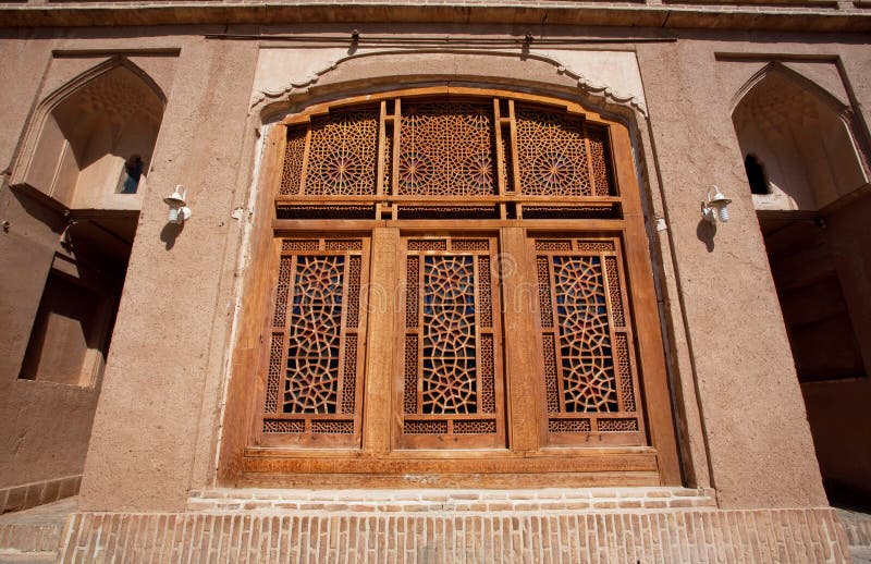 Windows with Pattern on Glass in an Old House Stock Photo - Image of ...