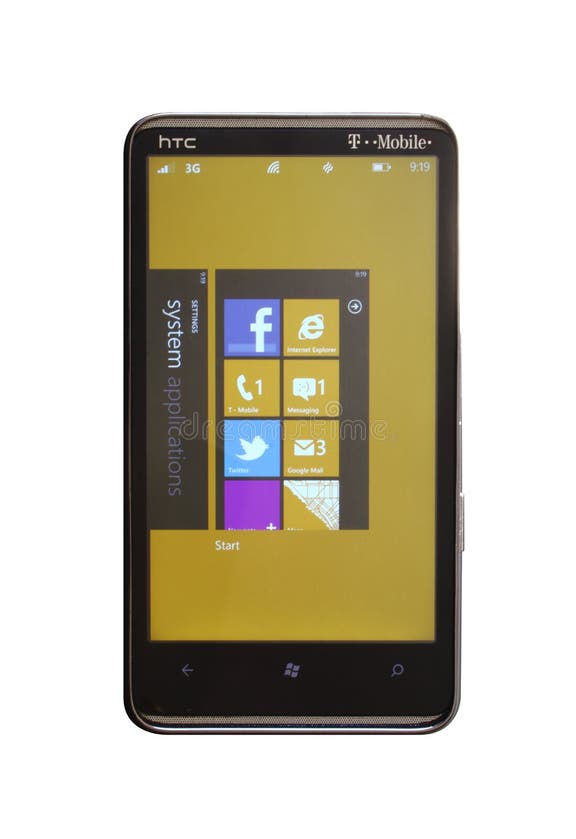 Windows Phone 7.5 Mango editorial photo. Image of screen - 22293936