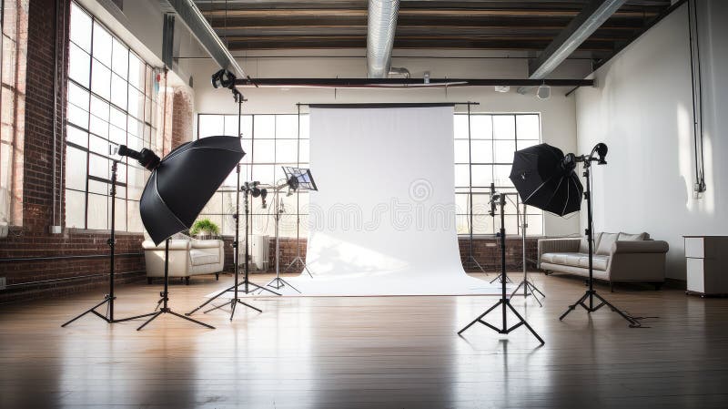 Windows Photography Studio Lights Stock Illustration - Illustration of ...