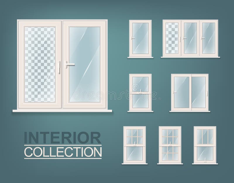 Vector Windows Set stock vector. Illustration of front - 68166111