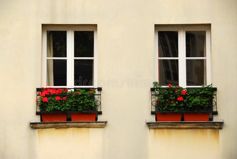 Paris windows stock photo. Image of culture, architecture - 1483096