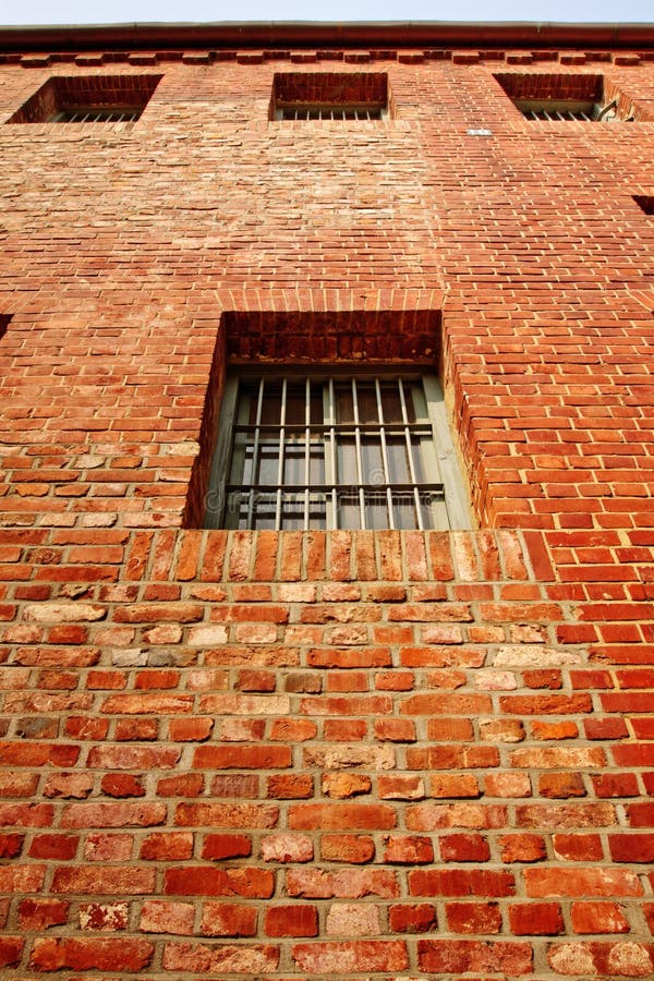 Windows on the prison wall stock image. Image of fortress - 25372481