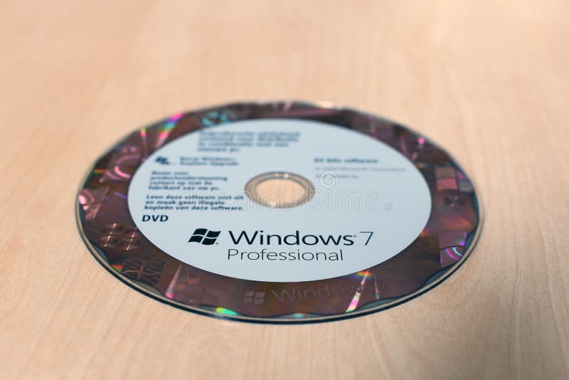 Windows 7 Professional DVD on the Table Editorial Stock Photo - Image ...