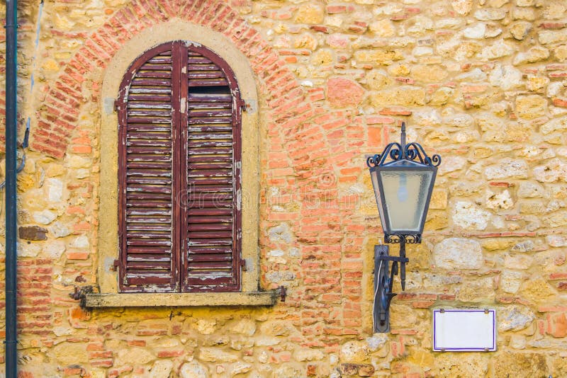Windows and Public Lamp of an Ancient Palace Stock Photo - Image of ...